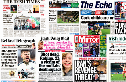 What the papers say: Monday's front pages - Homepage - Laois Nationalist